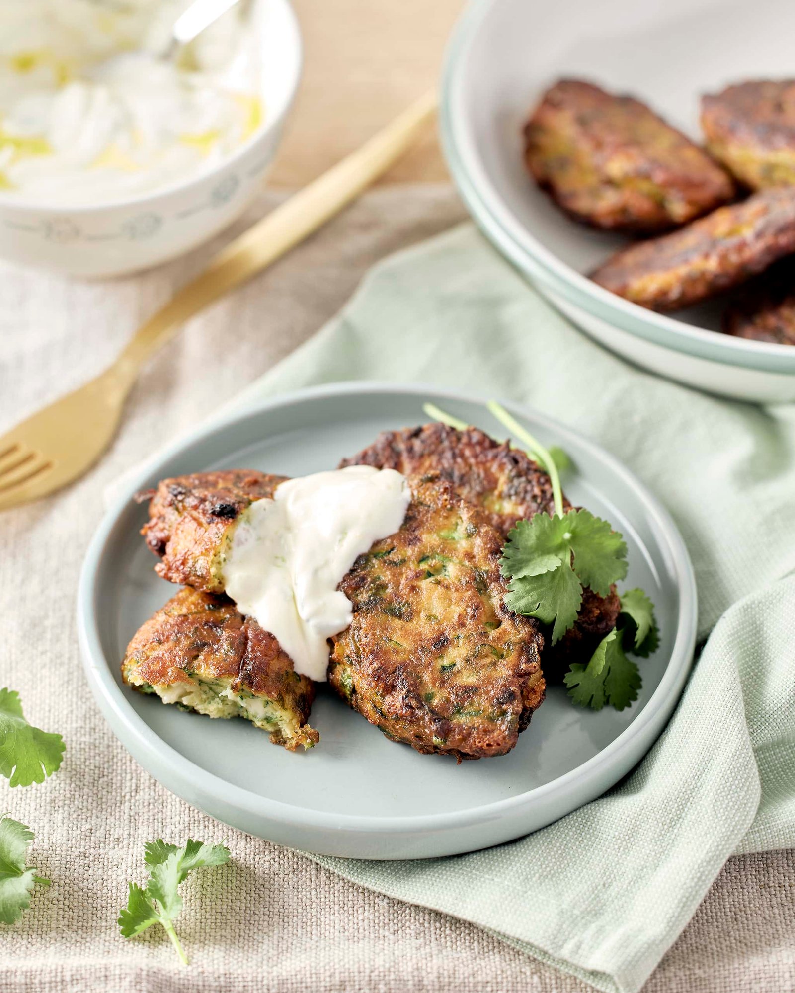 Zucchini and Feta Fritters - foodydelice.com
